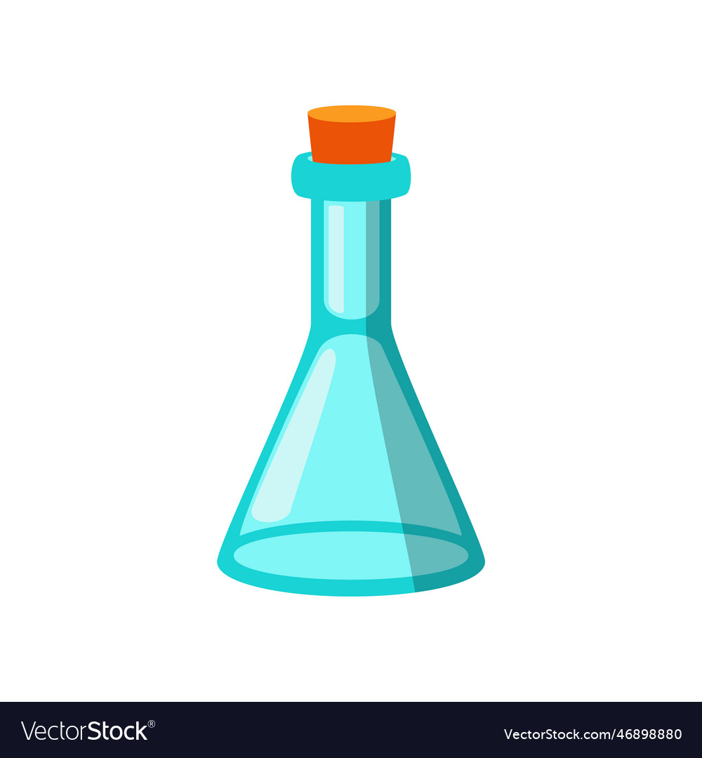 Empty Science Lab Flask Royalty Free Vector Image