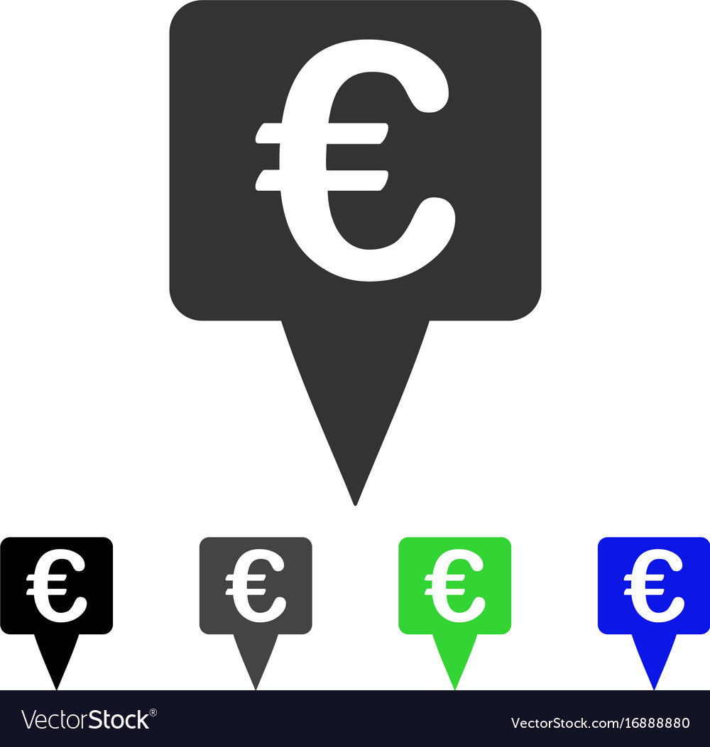 Euro map pointer flat icon Royalty Free Vector Image Euro map pointer flat icon Royalty Free Vector Image