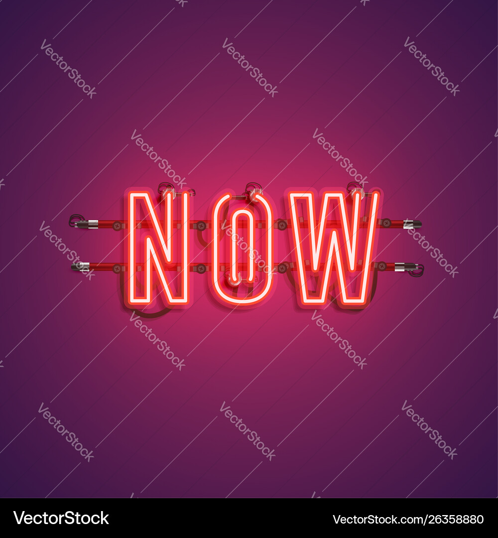 High-detailed realistic neon word Royalty Free Vector Image