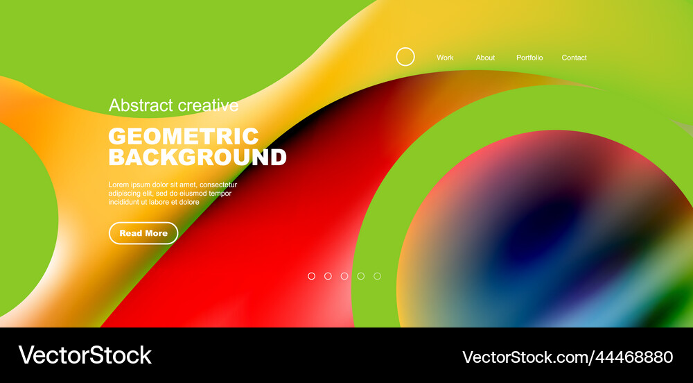 Liquid colors with flowing round shapes abstract Vector Image