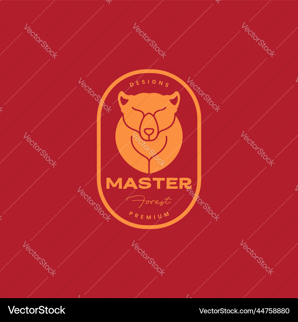 Master fox teacher mascot badge logo design Vector Image