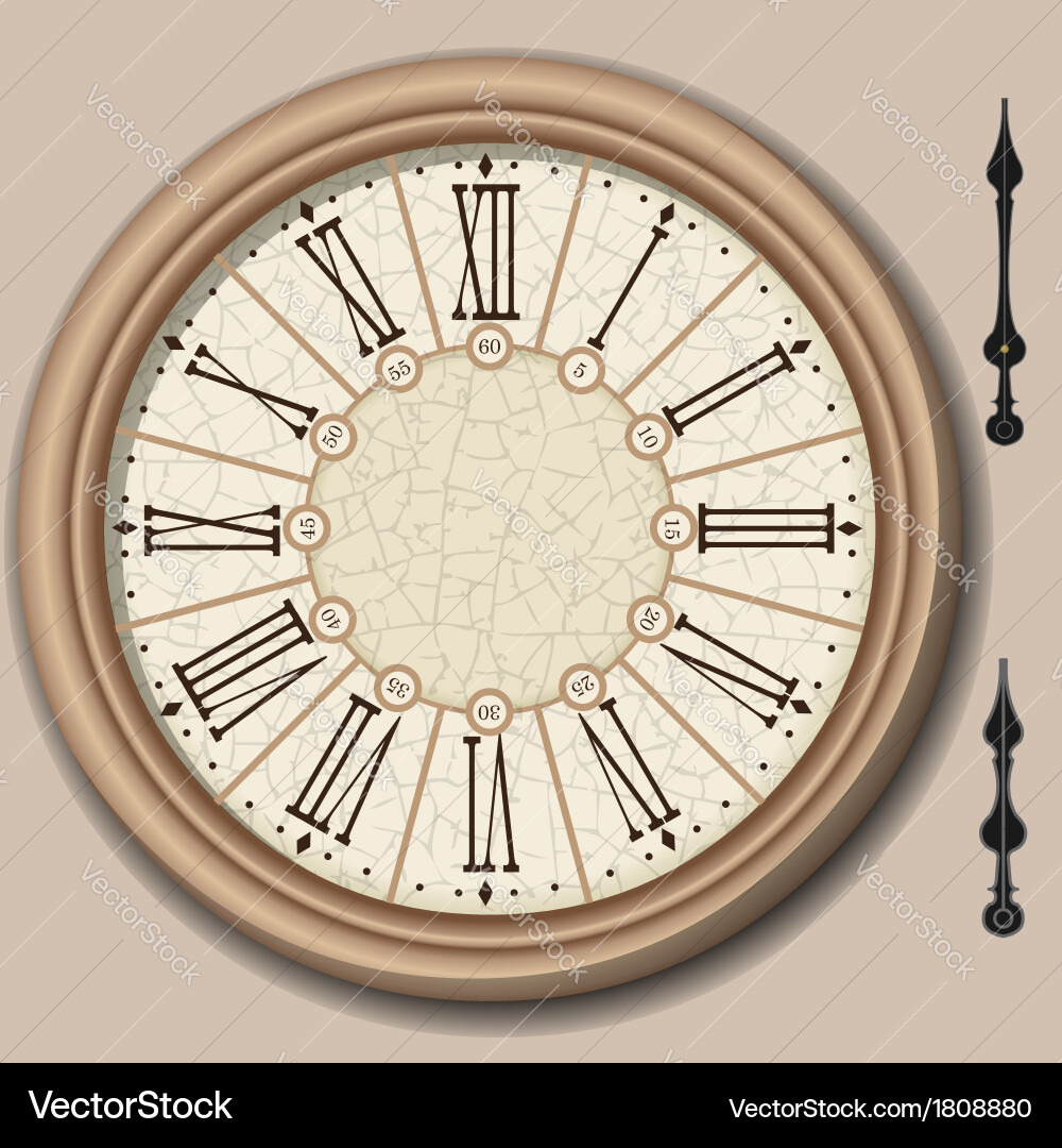 Quadrant of victorian clock with lancets Vector Image