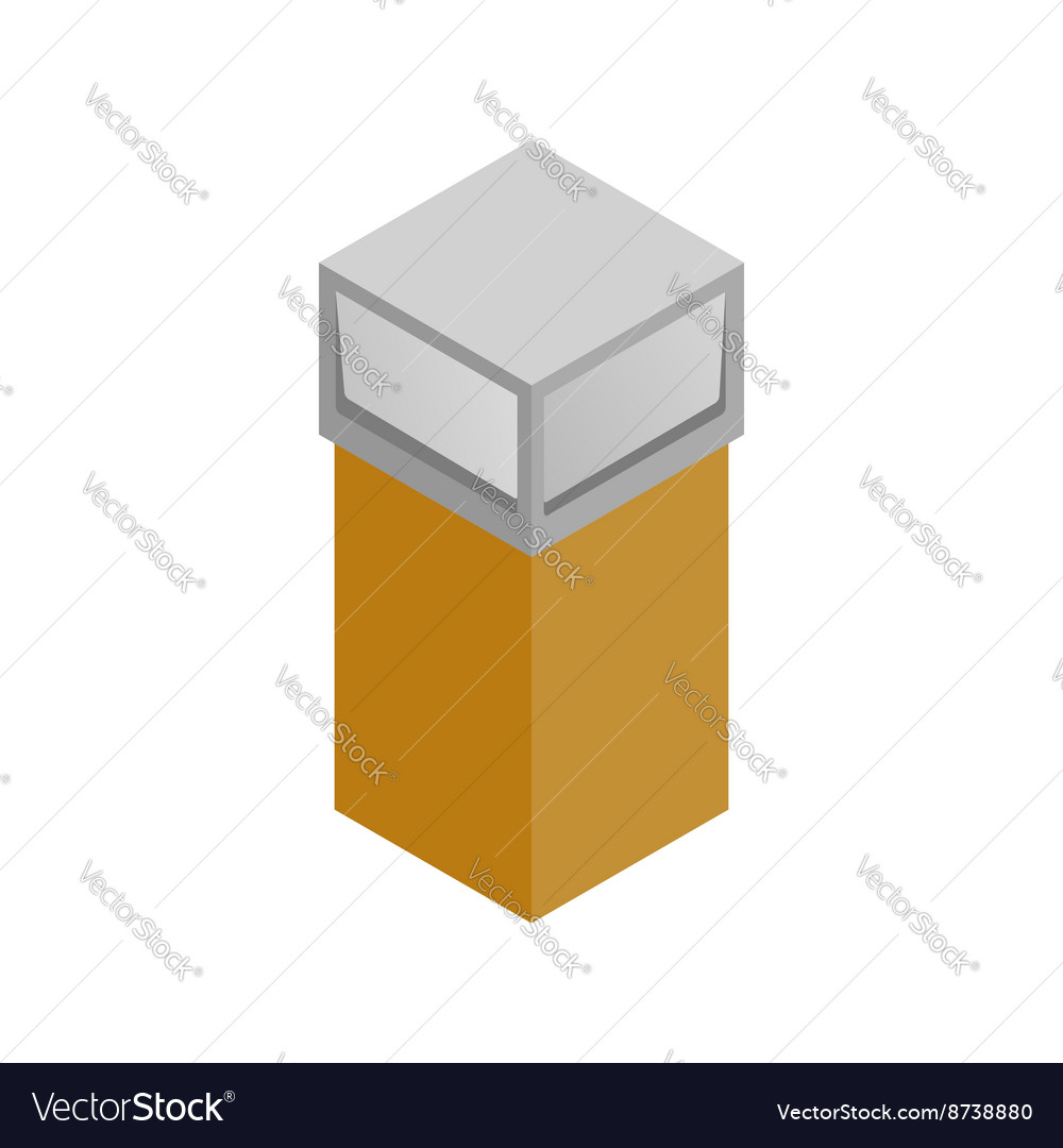 Recycle bin icon isometric 3d style Royalty Free Vector