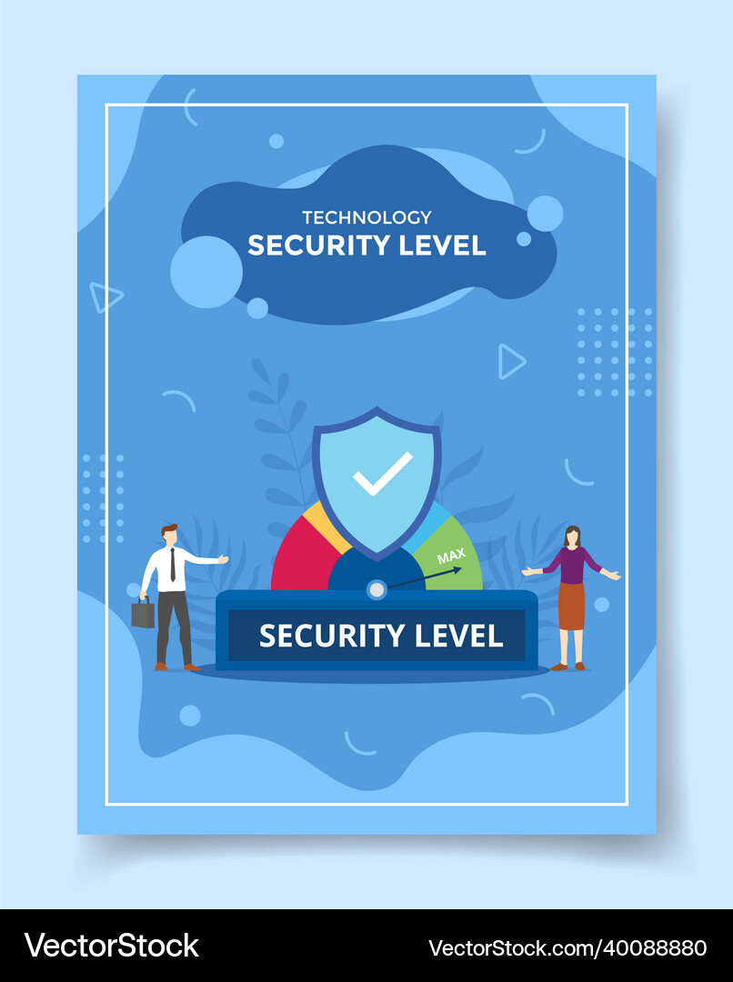 Security level for template of banners flyer Vector Image