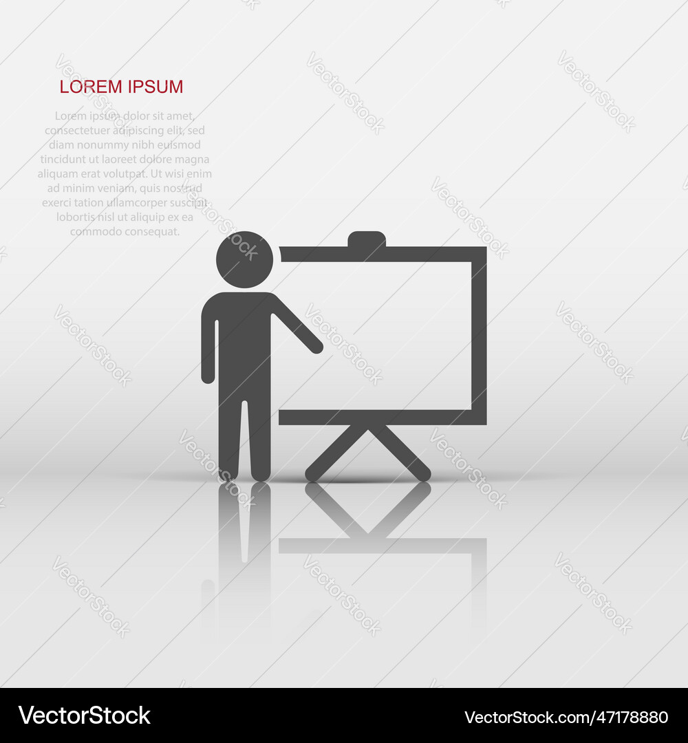 Training education icon in flat style people Vector Image