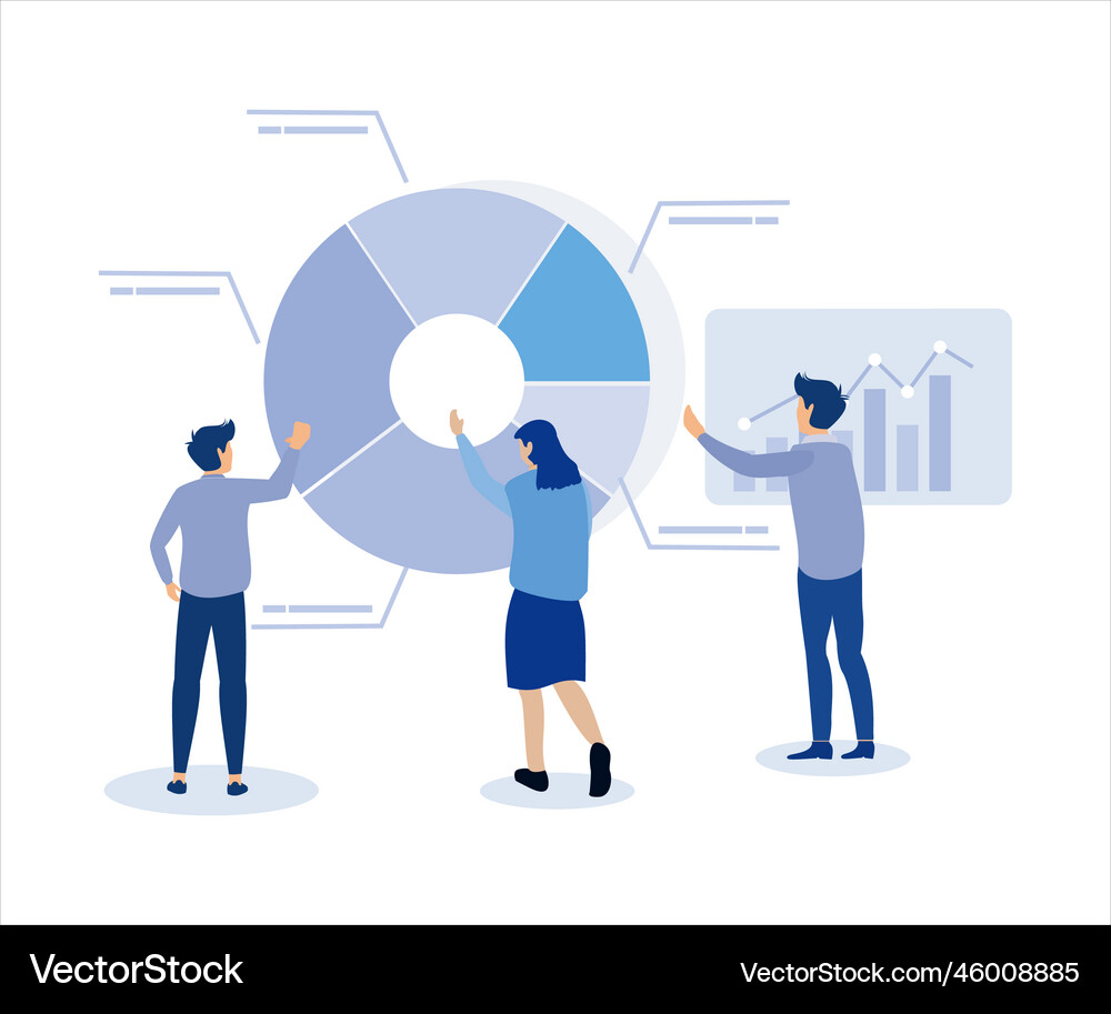 Big data and information concept business people Vector Image