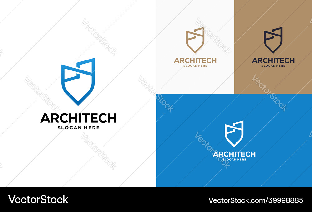 Building house point logo designs concept Vector Image