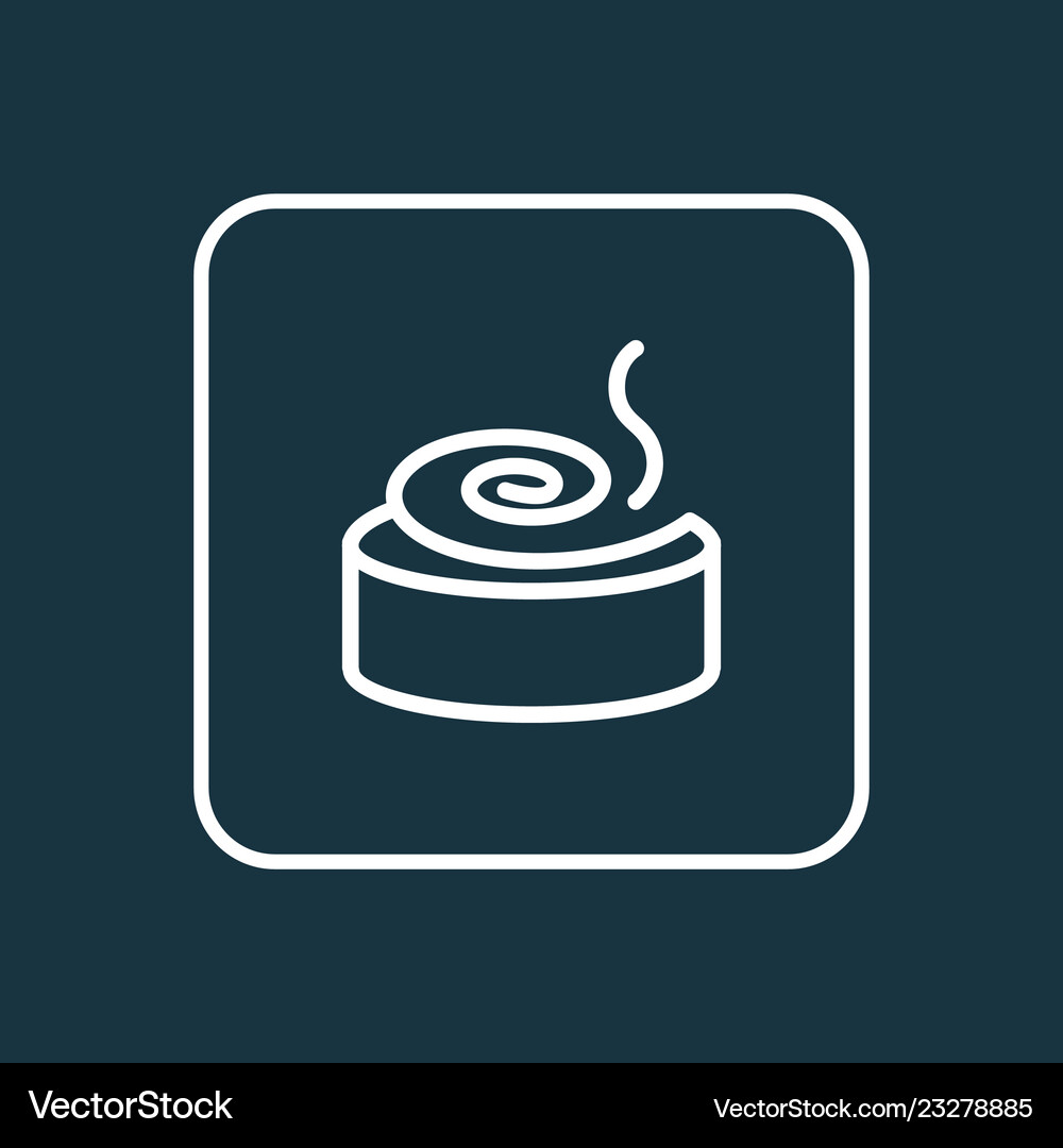 Cinnamon roll icon line symbol premium quality Vector Image