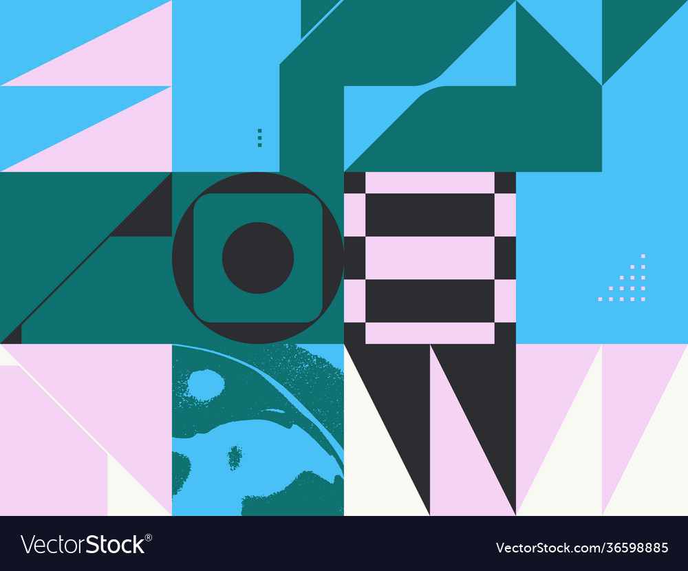 Digital collage pattern design Royalty Free Vector Image