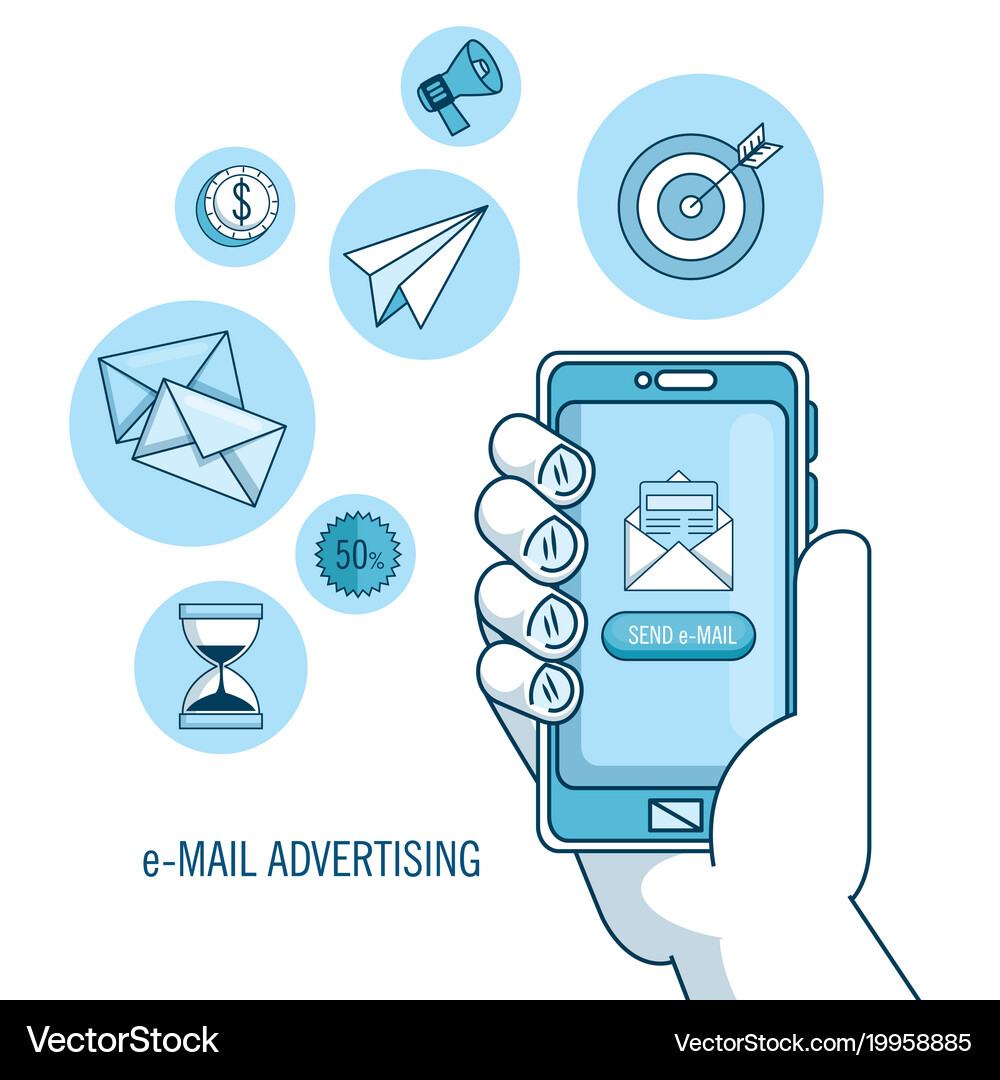 Email marketing and promotion notification Vector Image