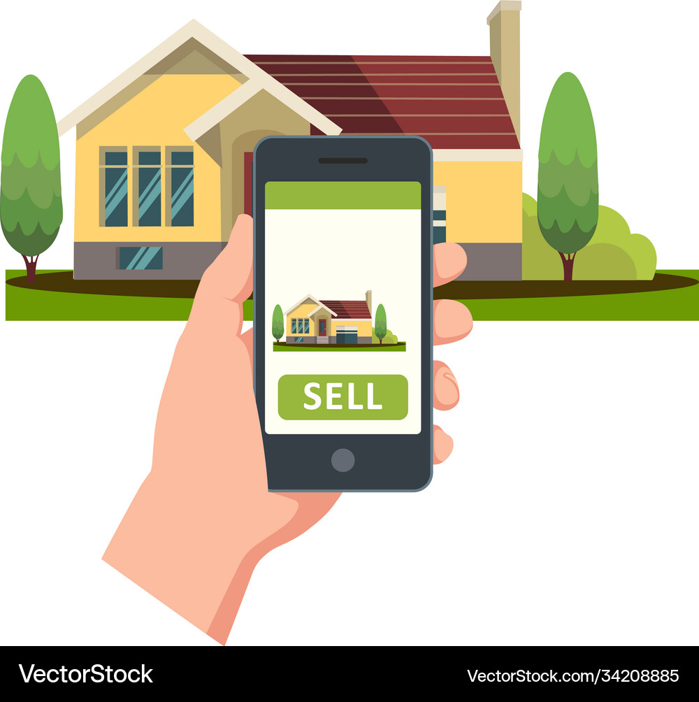 Flat design selling home products online Vector Image