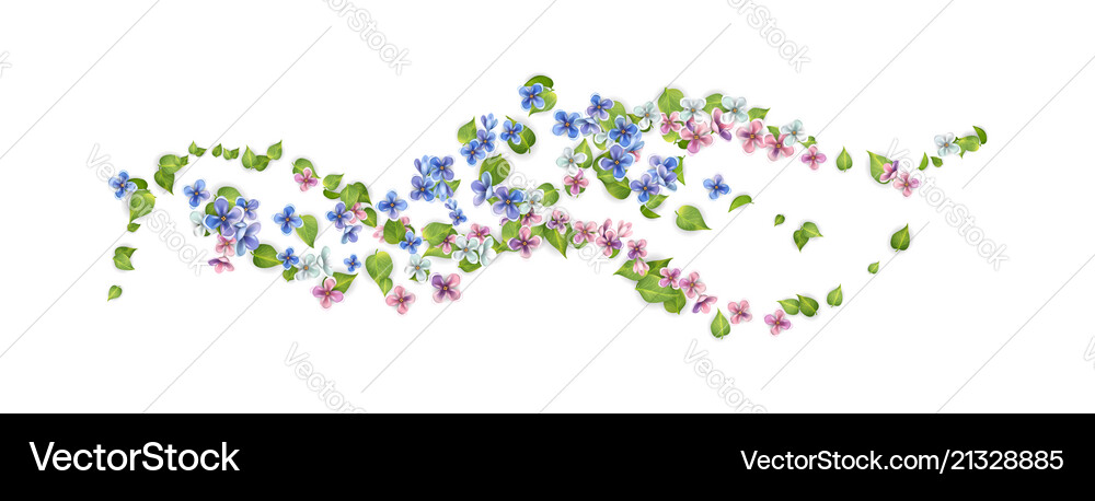 Flying flowers Royalty Free Vector Image - VectorStock