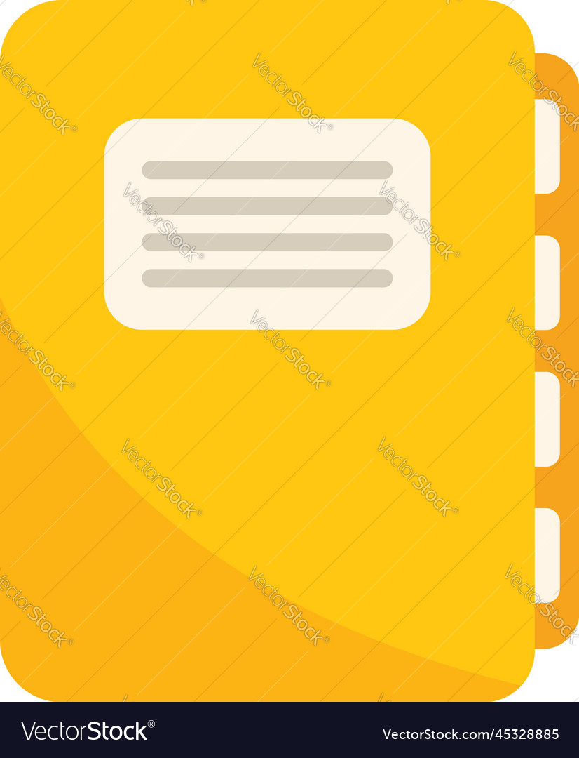 Folder service icon flat help support Royalty Free Vector