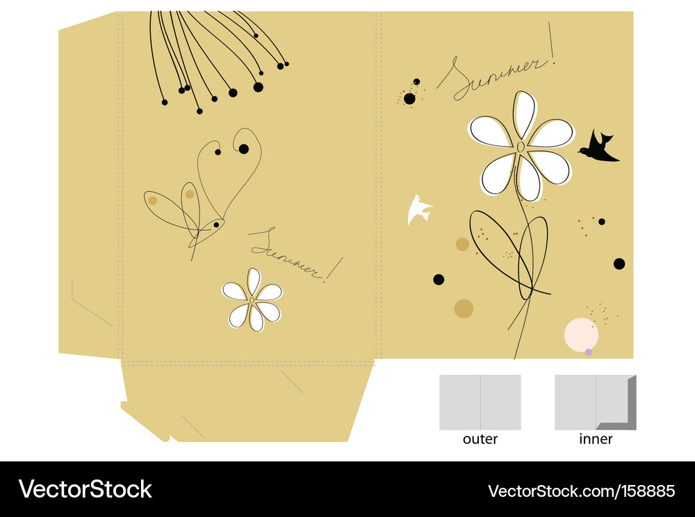 Gift folder Royalty Free Vector Image - VectorStock