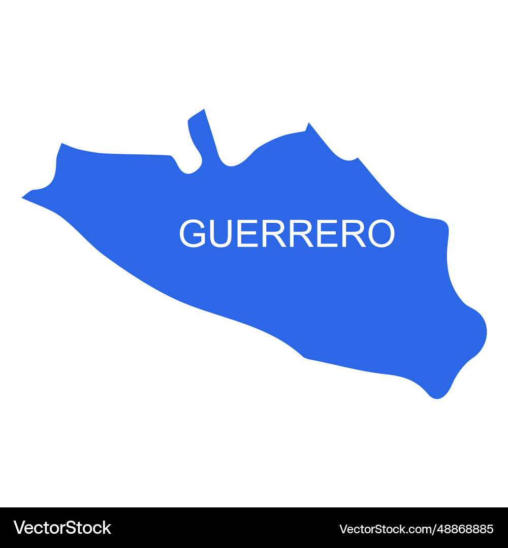 Guerrero state map Royalty Free Vector Image - VectorStock