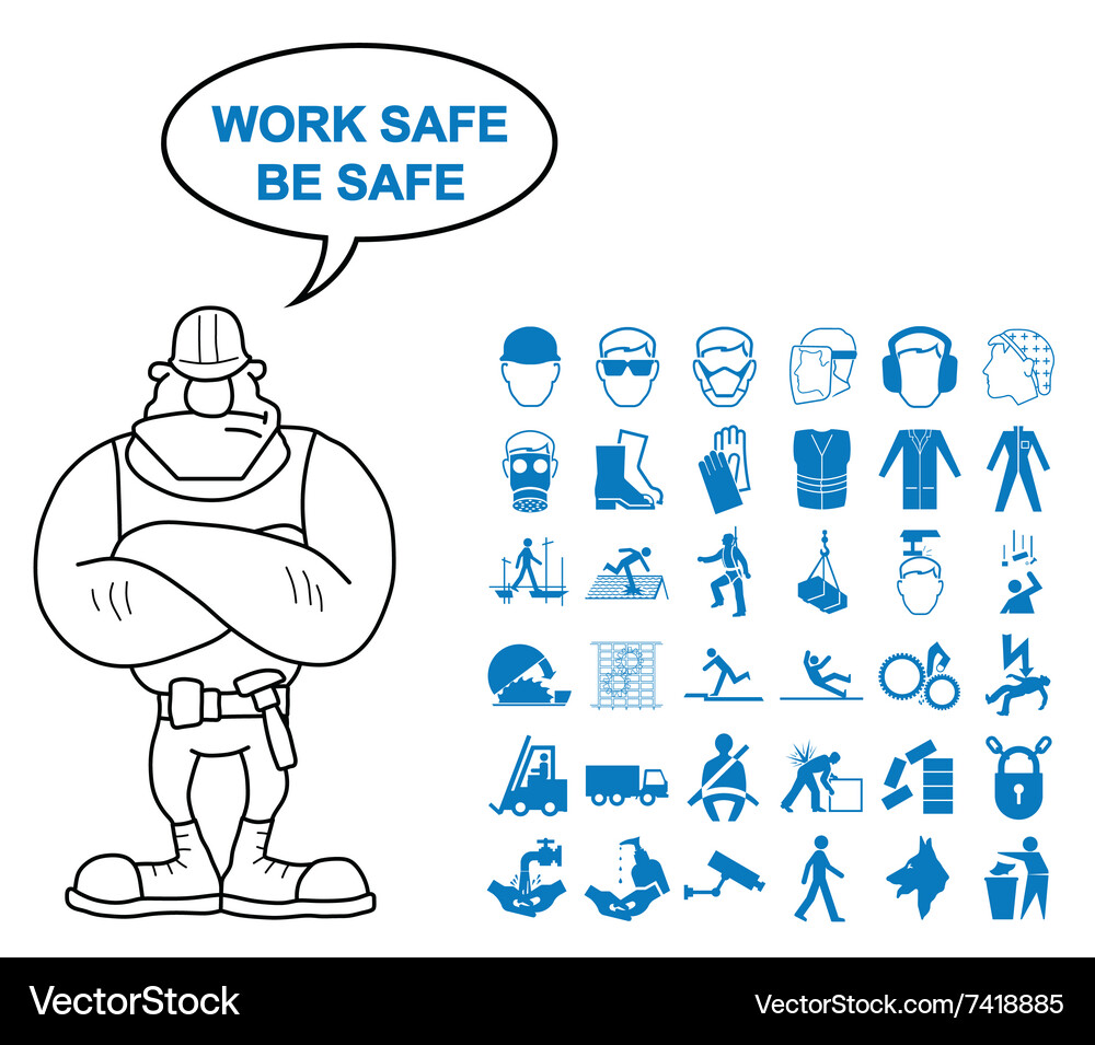 Health and Safety Graphics Royalty Free Vector Image