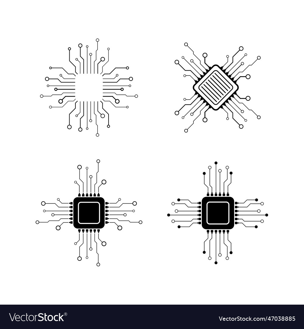 Processor logo icon Royalty Free Vector Image - VectorStock