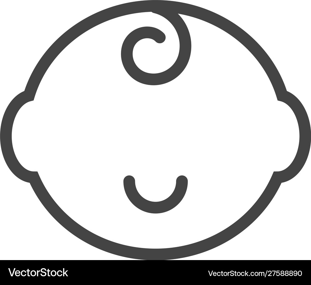 Baby head icon design template isolated Royalty Free Vector