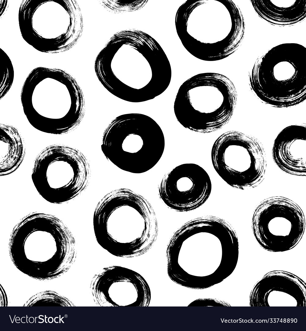 Circle grunge seamless pattern Royalty Free Vector Image