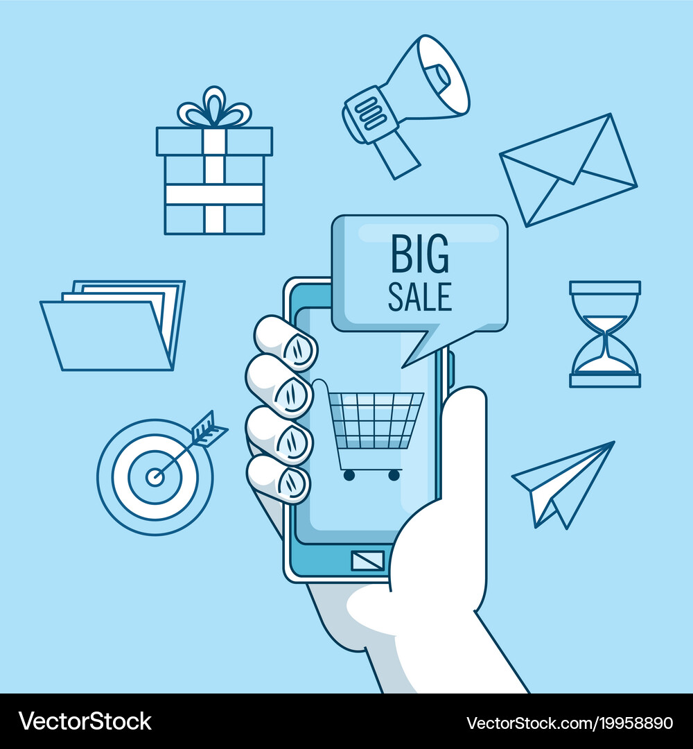 Email marketing and promotion notification Vector Image