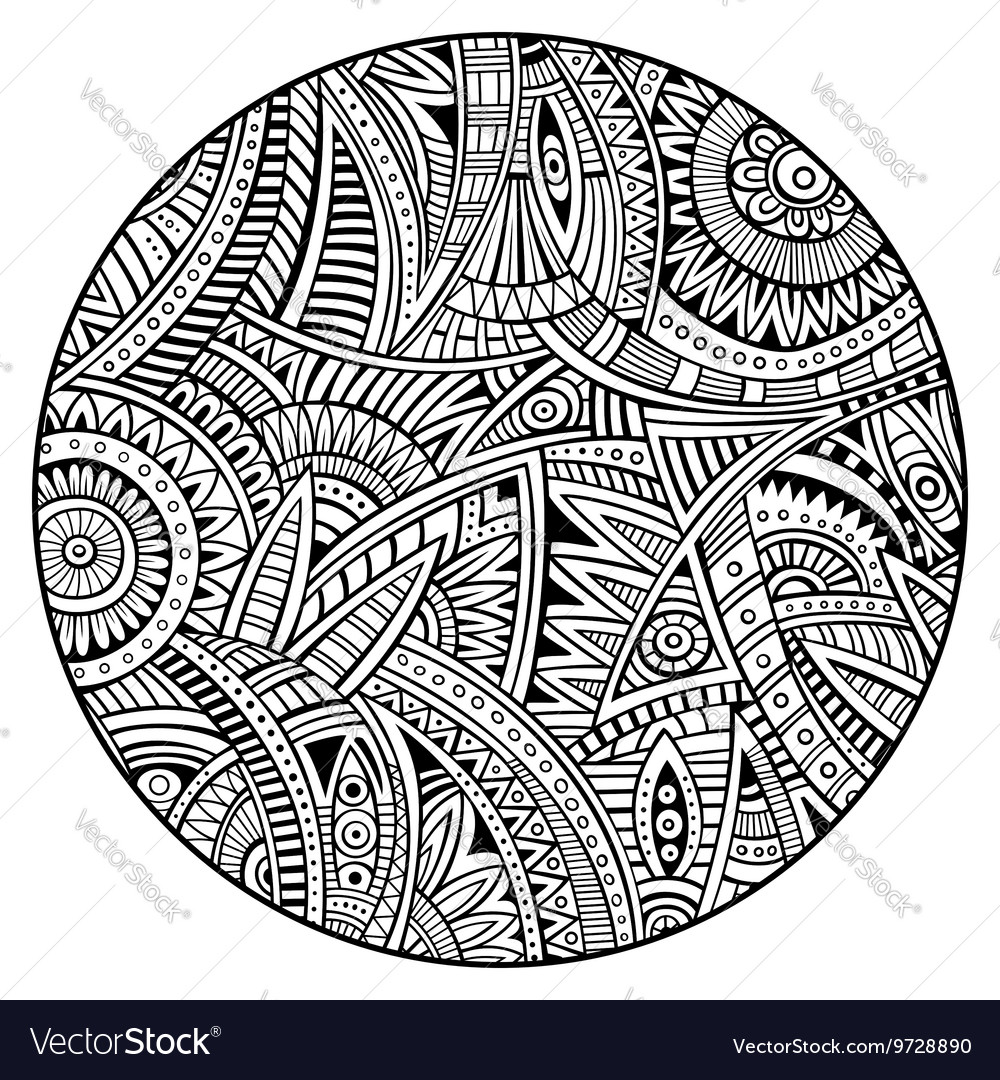 Ethnic circle background Royalty Free Vector Image