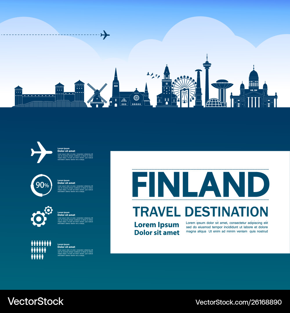 Finland travel destination Royalty Free Vector Image