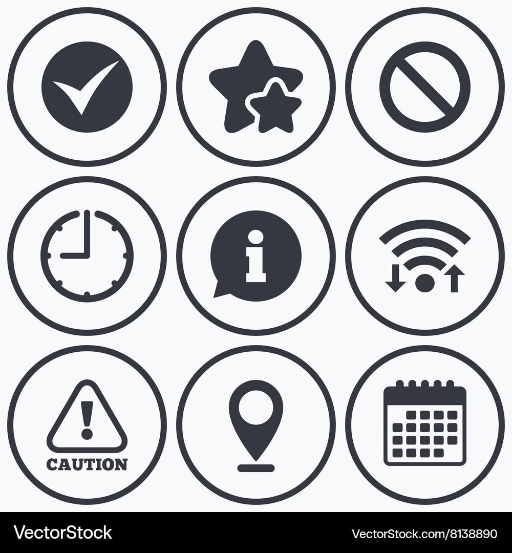 Information icons stop prohibition symbol Vector Image