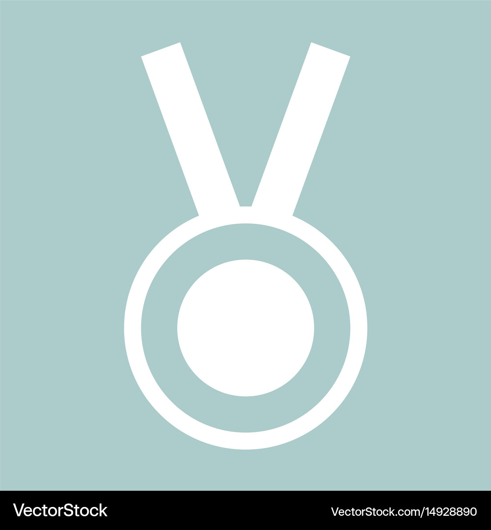 Medal the white color icon Royalty Free Vector Image