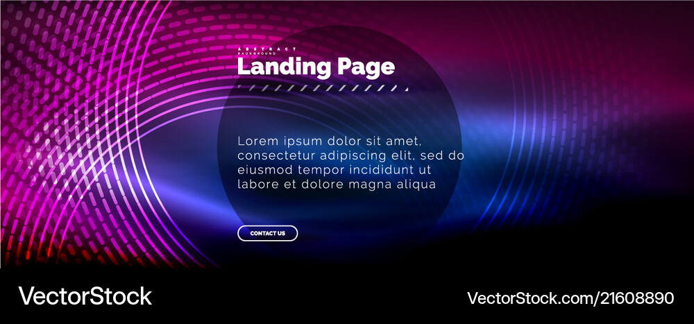 Neon glowing techno lines hi-tech futuristic Vector Image