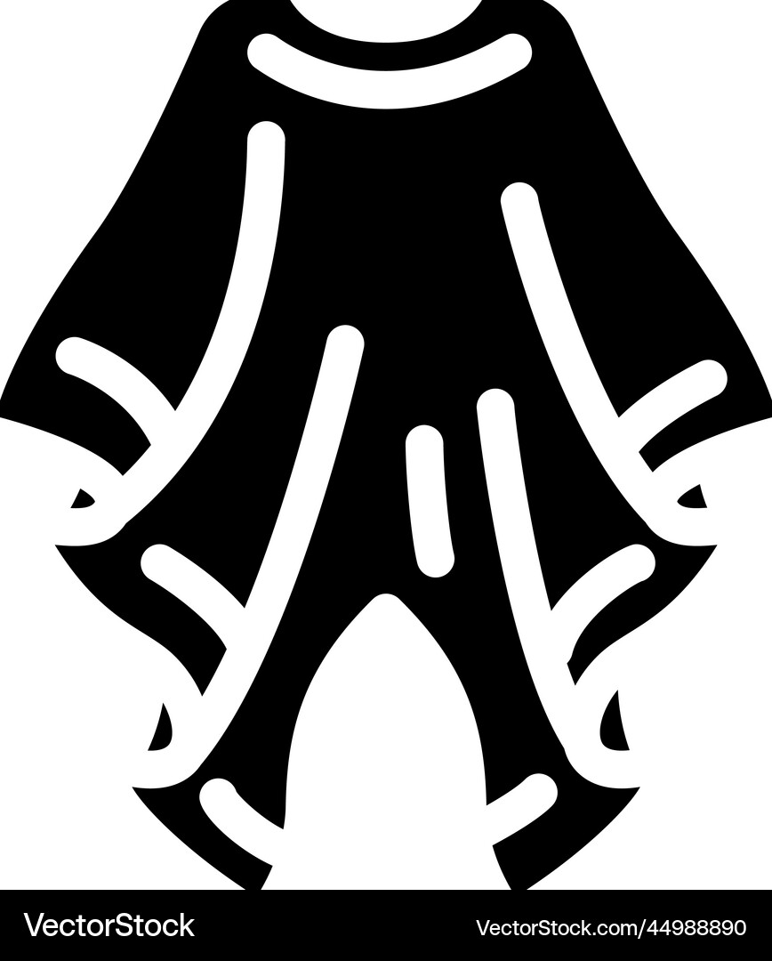 Poncho outerwear female glyph icon Royalty Free Vector Image