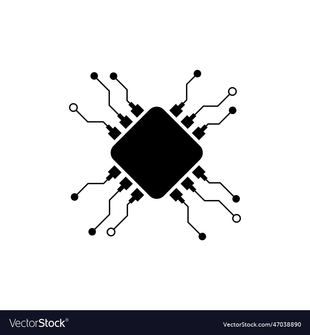 Processor logo icon Royalty Free Vector Image - VectorStock