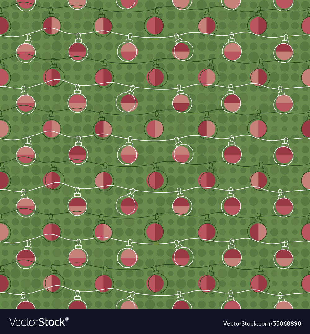 Seamless pattern with christmas balls Royalty Free Vector
