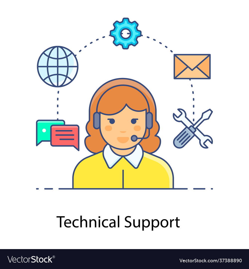 Technical support Royalty Free Vector Image - VectorStock