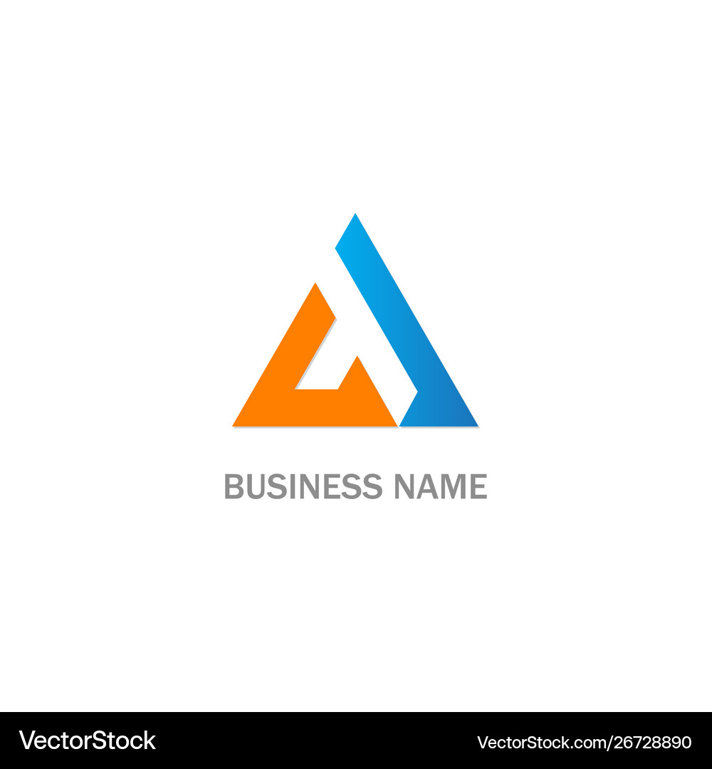 Triangle business company logo Royalty Free Vector Image