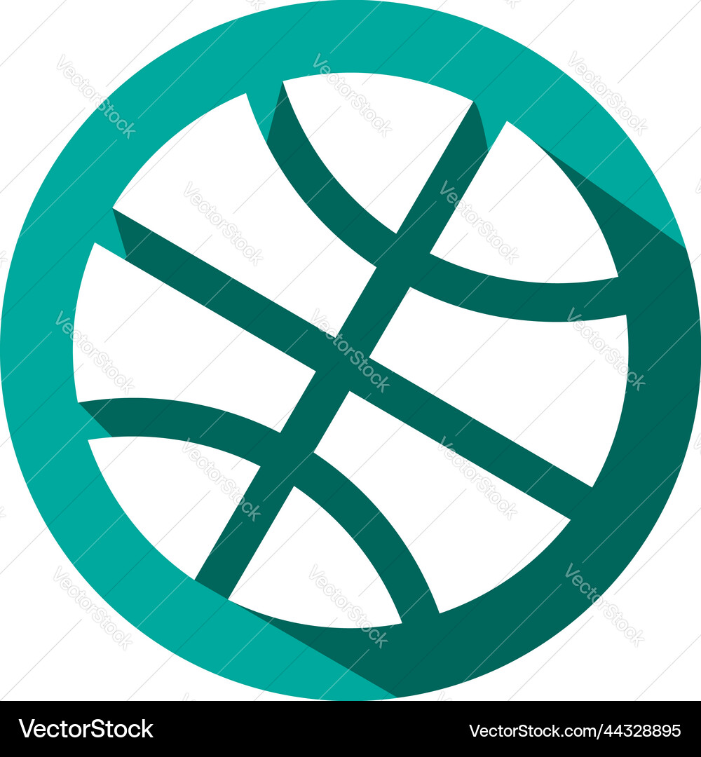 Basketball ball on a white background Royalty Free Vector