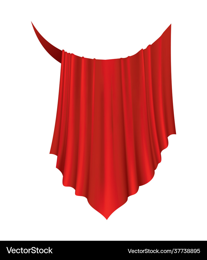 Covered object red silk fabric curtain cover Vector Image