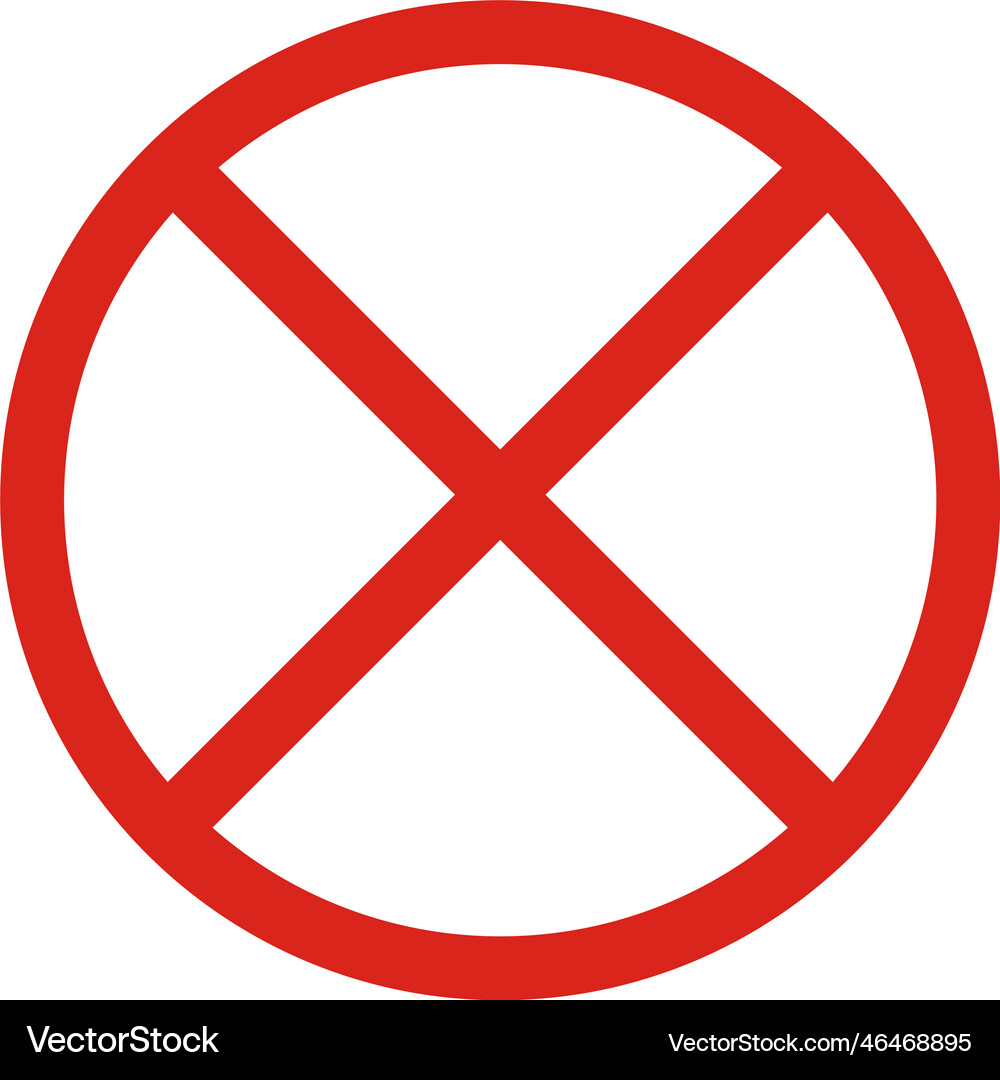 Do not enter sign no parking zone Royalty Free Vector Image