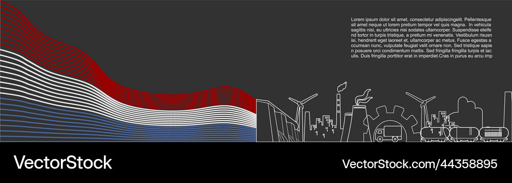 Energy generation and heavy industry Royalty Free Vector