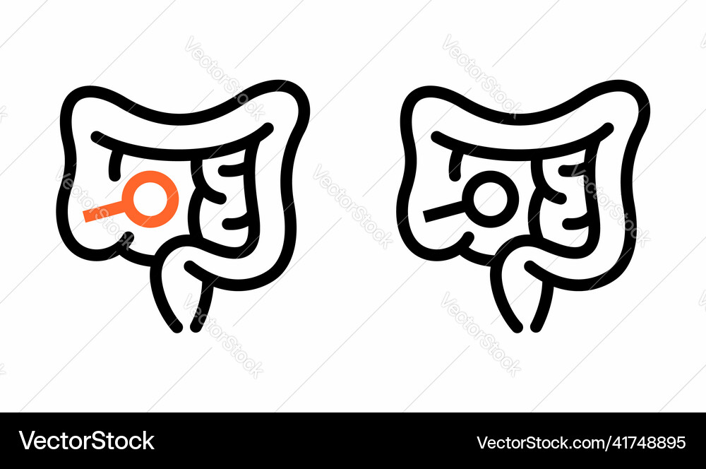 Gastroenterology digestive tract information sign Vector Image