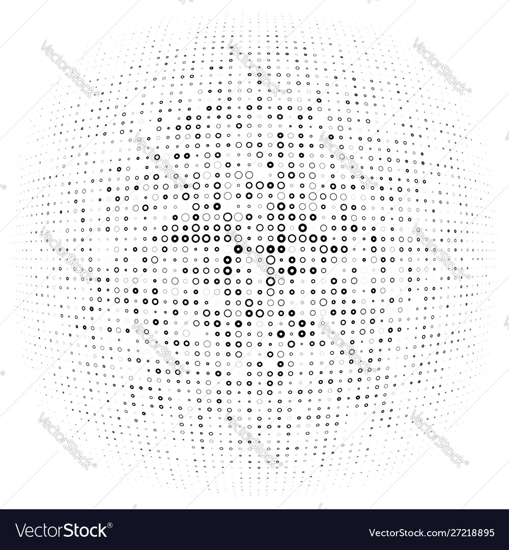 Half-tone dots circles dotted element sphere orb Vector Image