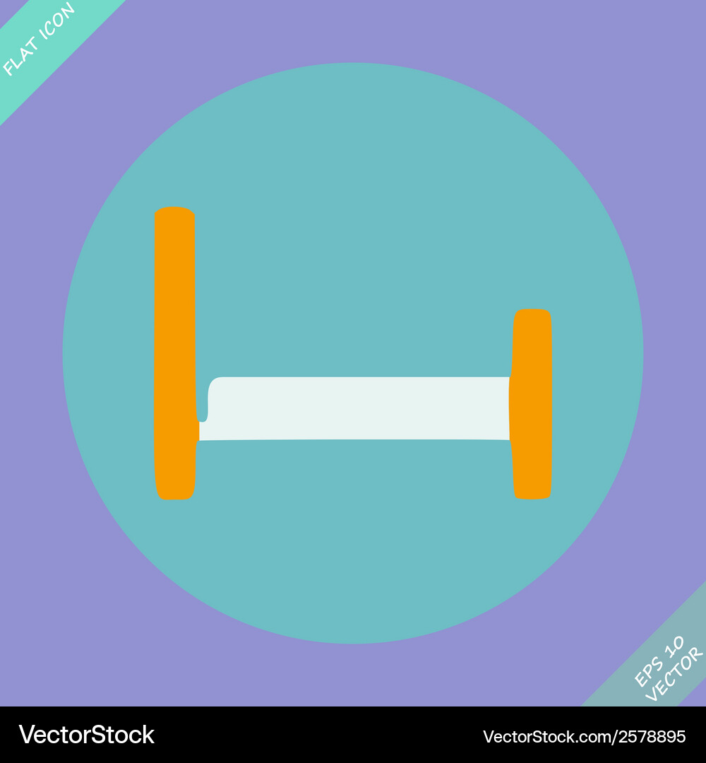 Icon button pictograph with hotel lodging symbol Vector Image