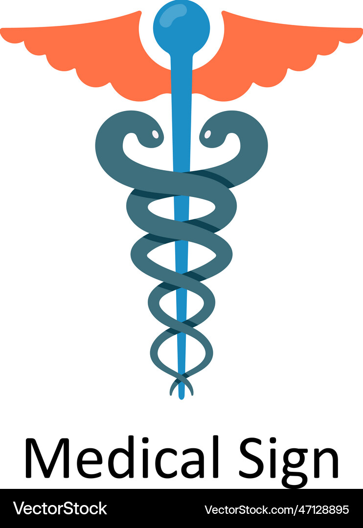Medical sign flat icon design Royalty Free Vector Image