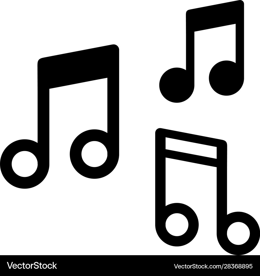 Music note icon design Royalty Free Vector Image