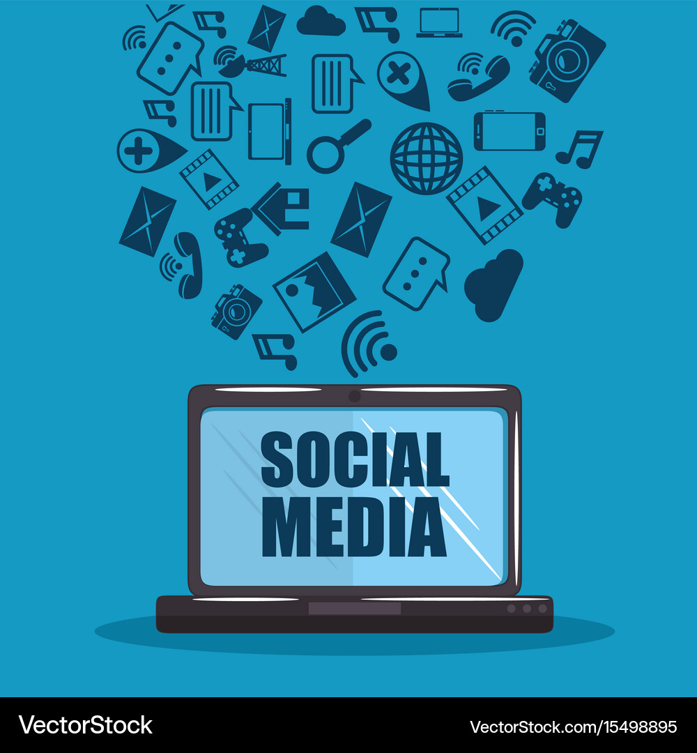Social media and network communication design Vector Image