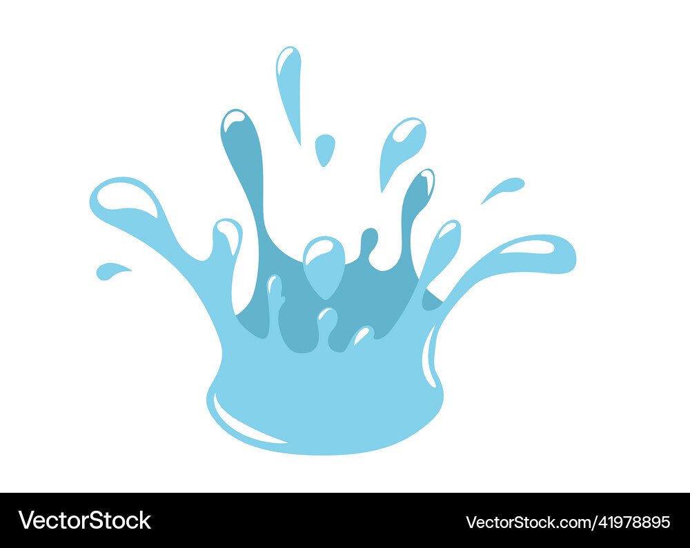 Splashing blue water background in simple Vector Image
