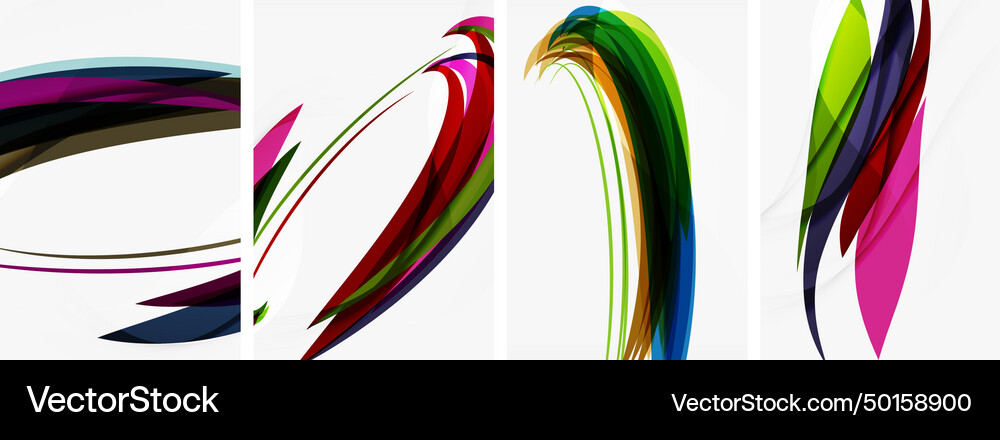 Abstract colorful wave posters for wallpaper Vector Image