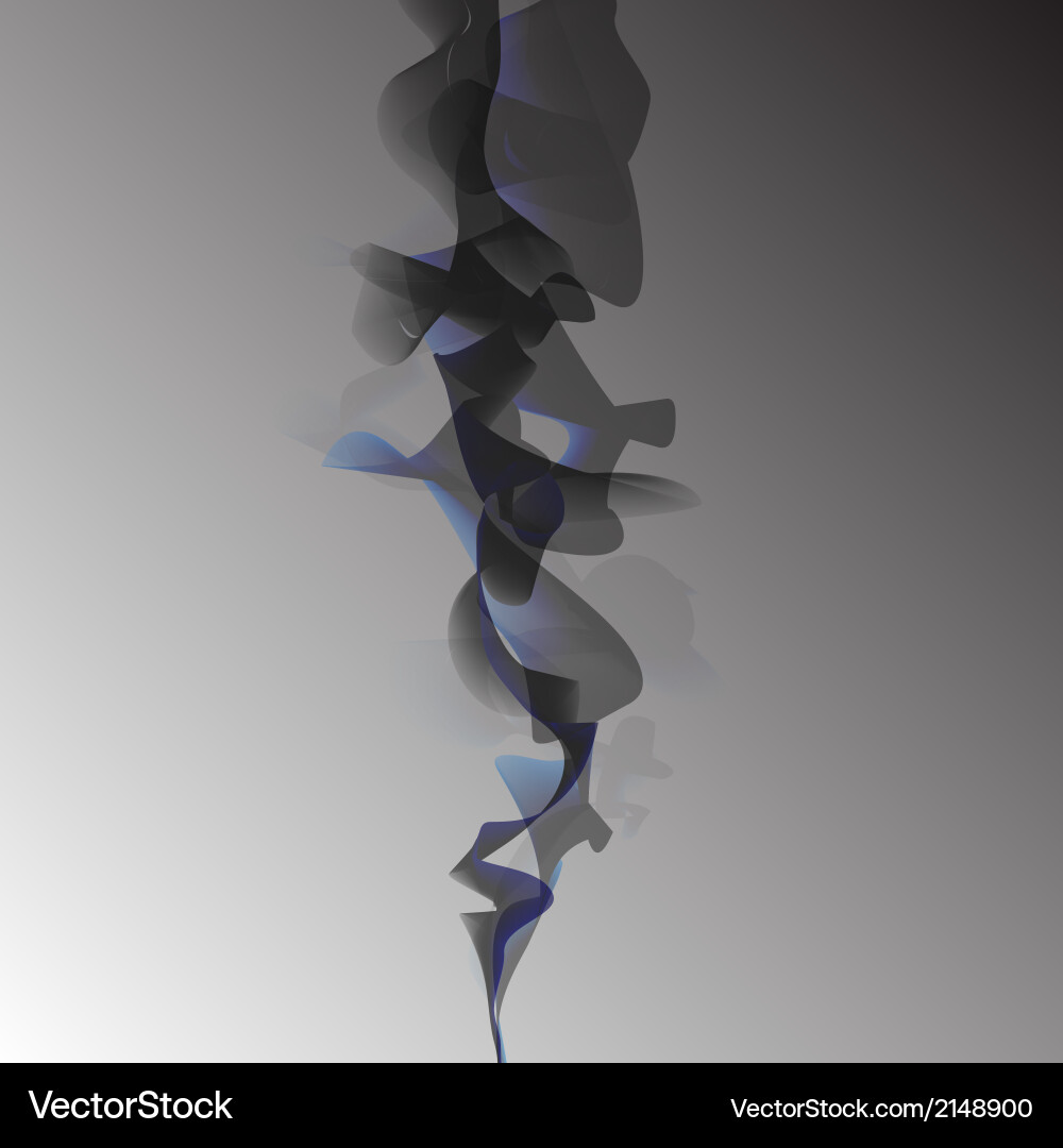 Black and blue smoke on a gray background Vector Image