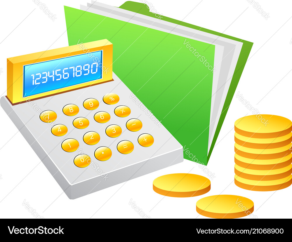 Cashier machine and coin Royalty Free Vector Image