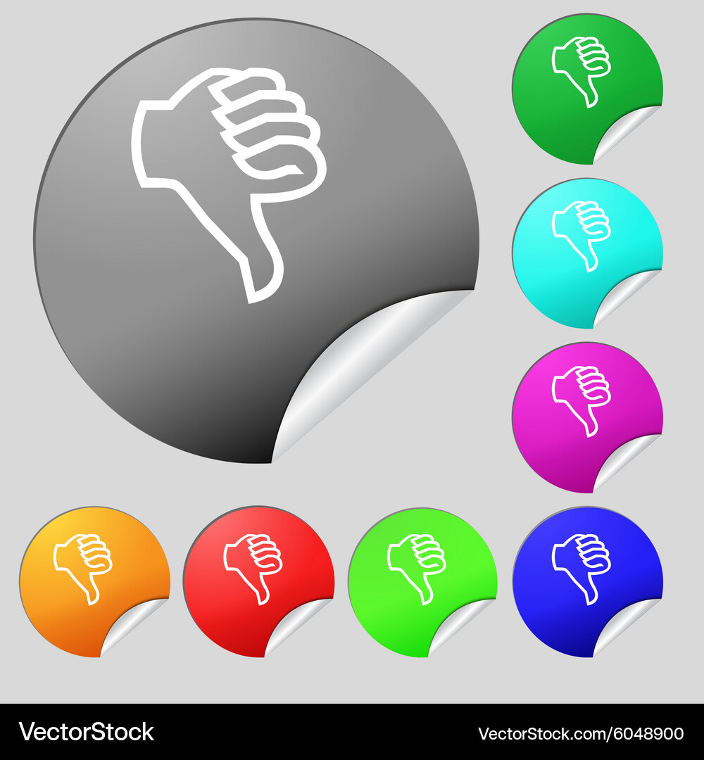 Dislike sign icon thumb down hand finger Vector Image