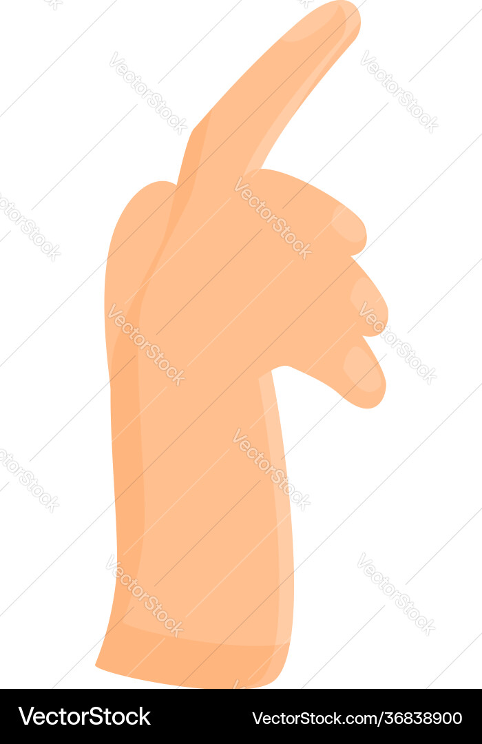 Finger touch icon cartoon style Royalty Free Vector Image